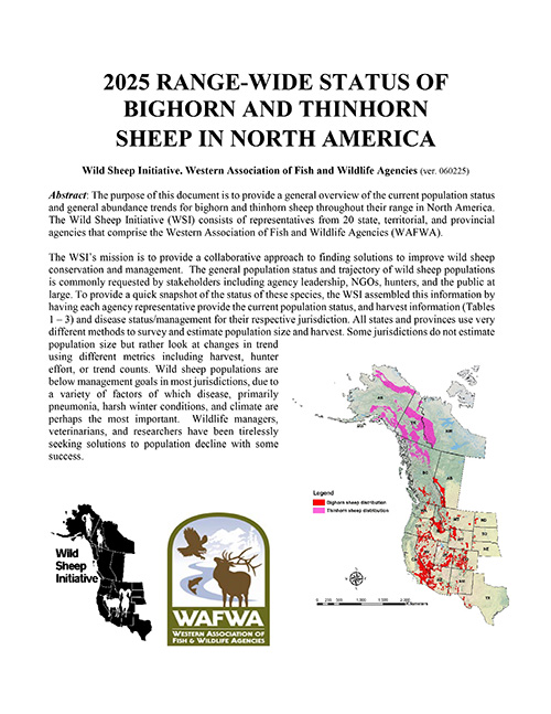 Range-Wide Status of Wild Sheep - 2025
